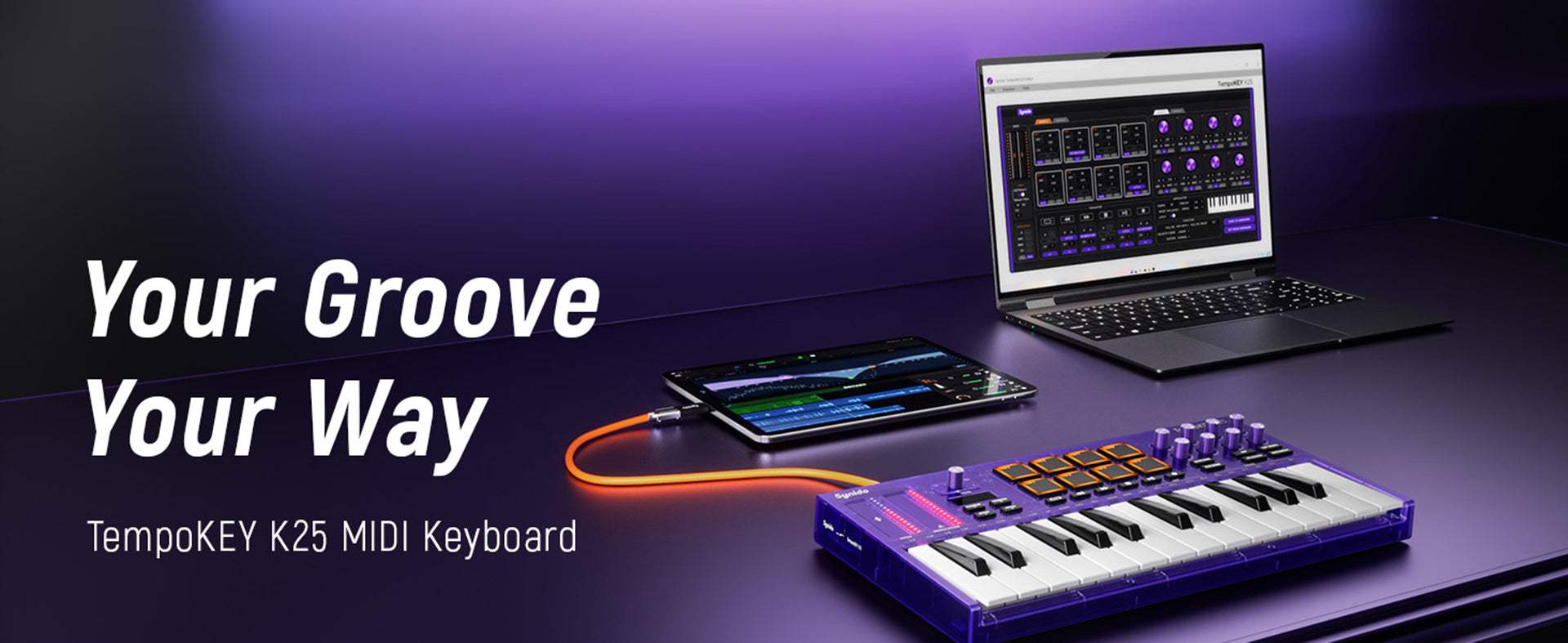 TempoKEY K25 MIDI Keyboard Controller Beat Maker – Synido
