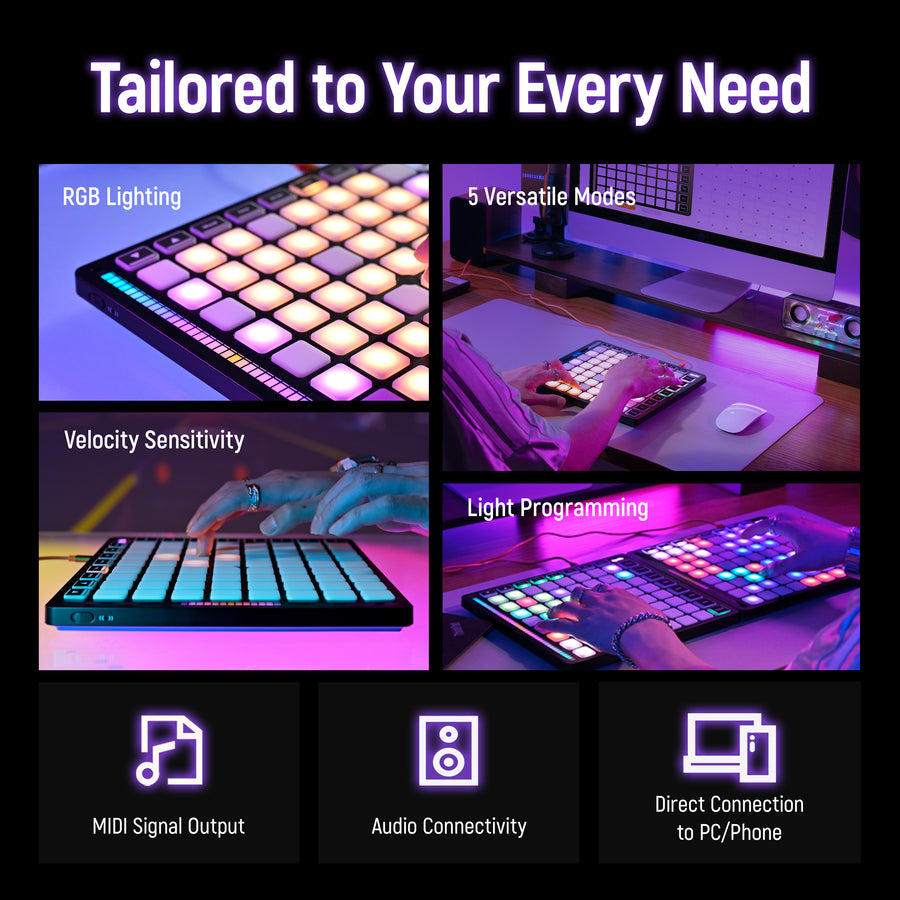 Synido TempoPAD Z-1 MIDI Controller Beat Maker DJ Equipment 64 Pads