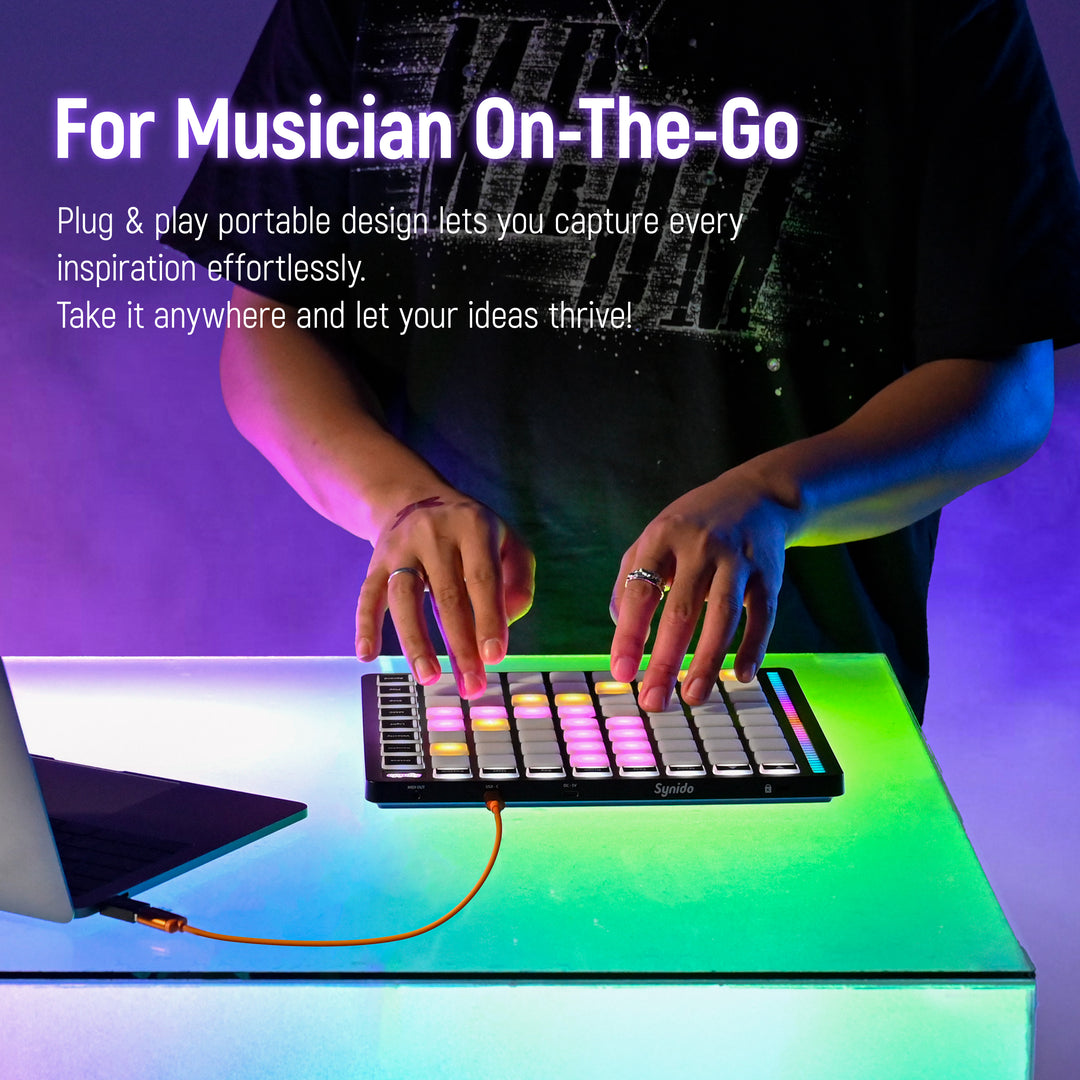 Synido TempoPAD Z-1 MIDI Controller Beat Maker DJ Equipment 64 Pads