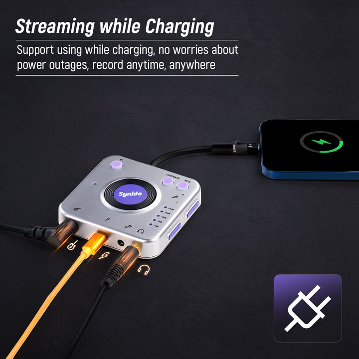 Synido Live Dock A20 Audio Interface Portable Music Recording Sound ...